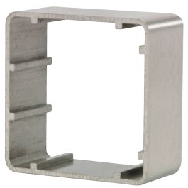 Single gang mock stainless steel pattress 38mm deep